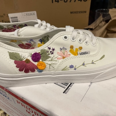 Embroidered Vans Shoes Custom Hand Embroidery to Order - Etsy