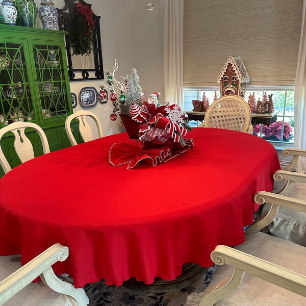 Oval Table Cloths, All Oval Tablecloth Sizes, 74 Colors - Etsy