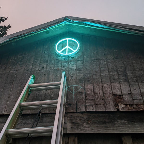 Peace Neon Sign,peace Led Sign,peace Light Sign,peace Wall Decor,peace ...