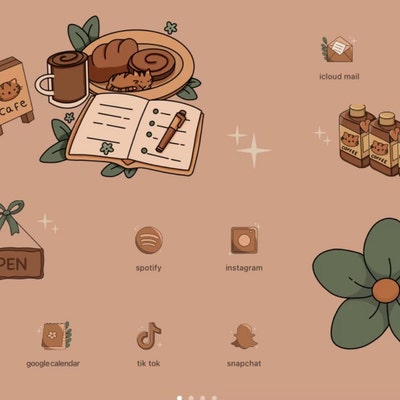 Cozy Fall / Autumn Desktop Organizer Theme Wallpaper - Etsy UK