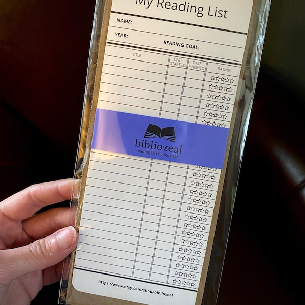 Reading List Bookmark Reading Goal Bookmark Customized Bookmark Fill in ...