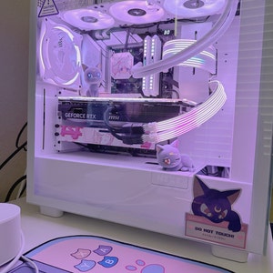 Crescent Moon Cat Gaming Computer Fan Shroud / Grill / Cover Custom 3D ...