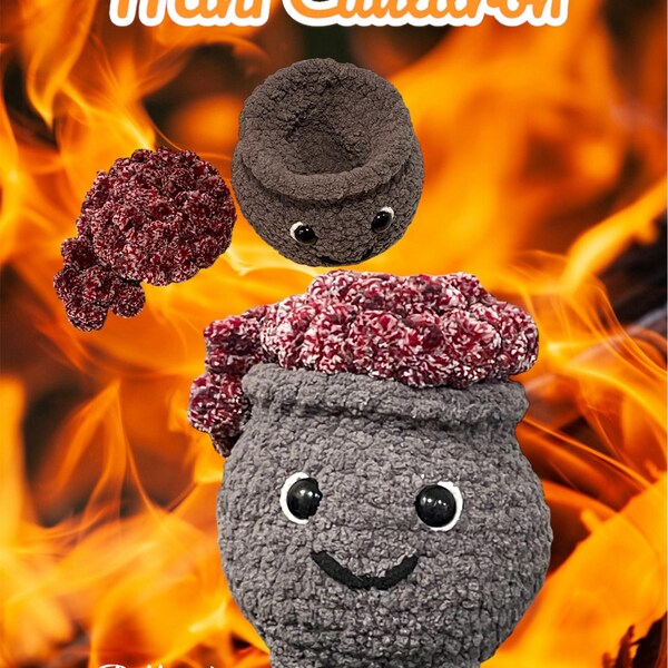 Bundle: Big and Mini Cauldron Crochet Patterns, Big and Mini Fillable ...