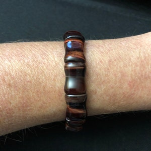 Blood Amber Barrel Shaped Stone Bracelet/blood Amber Stone Jewelry - Etsy