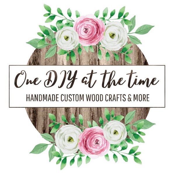 Rustic Wood Logo, Craft Business Logo, Tumbler Logo, Floral Logo Design ...