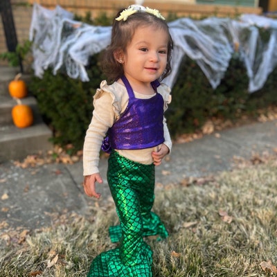 Mermaid Bell Bottoms Leggings Green Mermaid Tail Costume Girls Baby ...