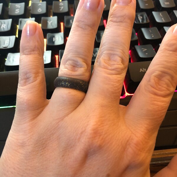 Glitter Silicone Rings, Stackable, Water Proof, Wedding, Eco Friendly ...