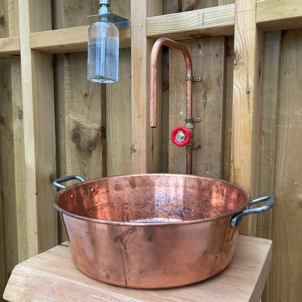 Vintage Style Brass and Copper Kitchen Tap, Traditional BIB Tap, Copper Belfast Sink Tap ...