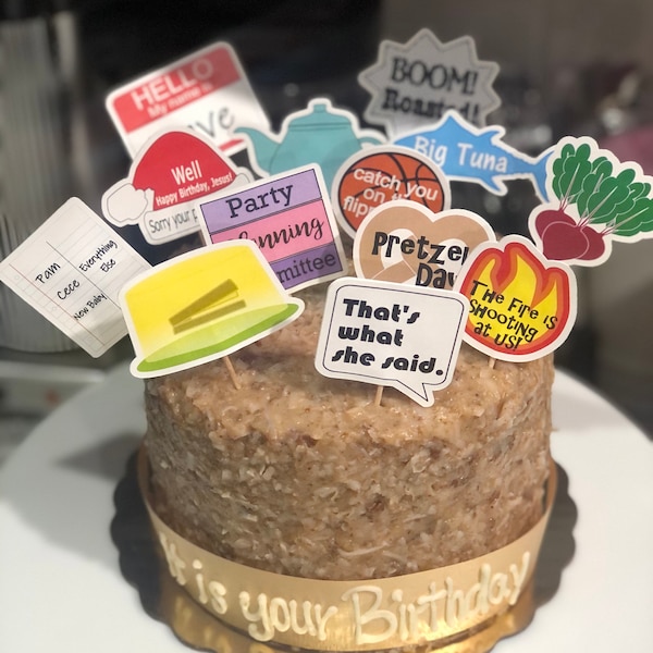 The Office Inspired Cupcake Toppers (set of 15) - Etsy