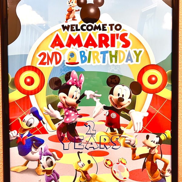 Mouse Clubhouse Welcome Banner, Mouse Clubhouse Welcome Board, Mouse ...