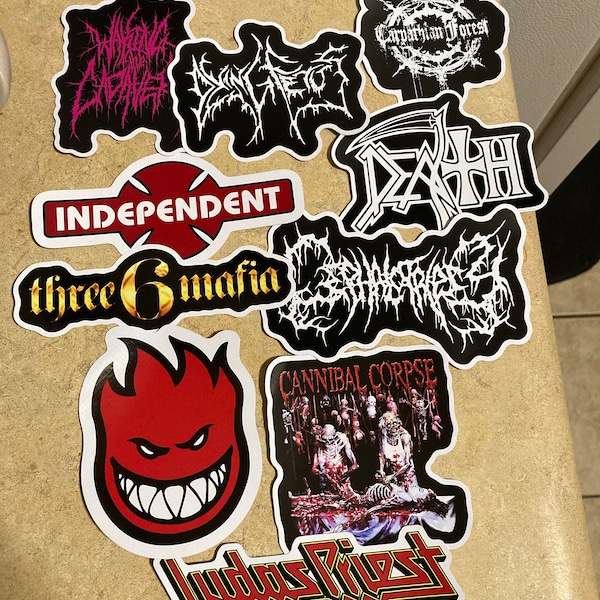 Alternative Punk Rock Band Sticker Pack 10 Stickers Vinyl Decals Grunge ...