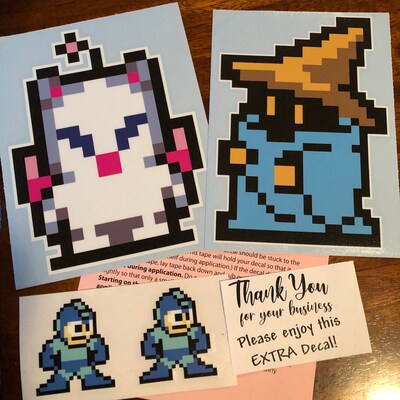 Final Fantasy 8 Bit Character Sprites Vinyl Decals Classic NES Sticker ...