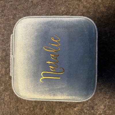 Personalized Velvet Jewelry Box,initials & Name Travel Jewelry Case ...