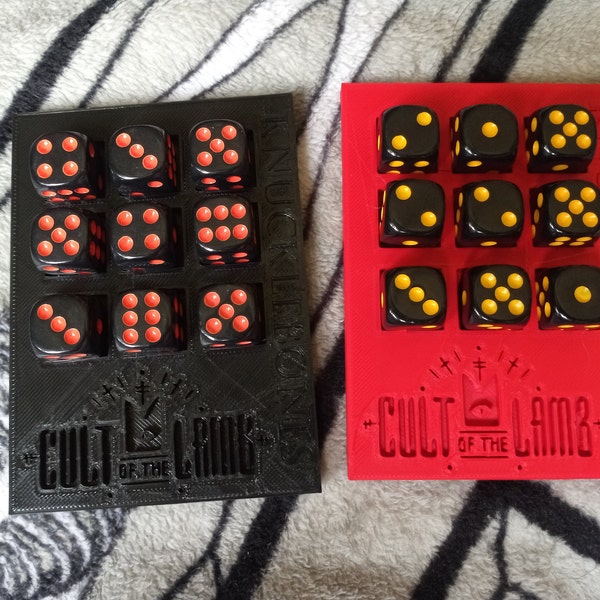Black Compact Cult of the Lamb Knucklebones Game - Etsy
