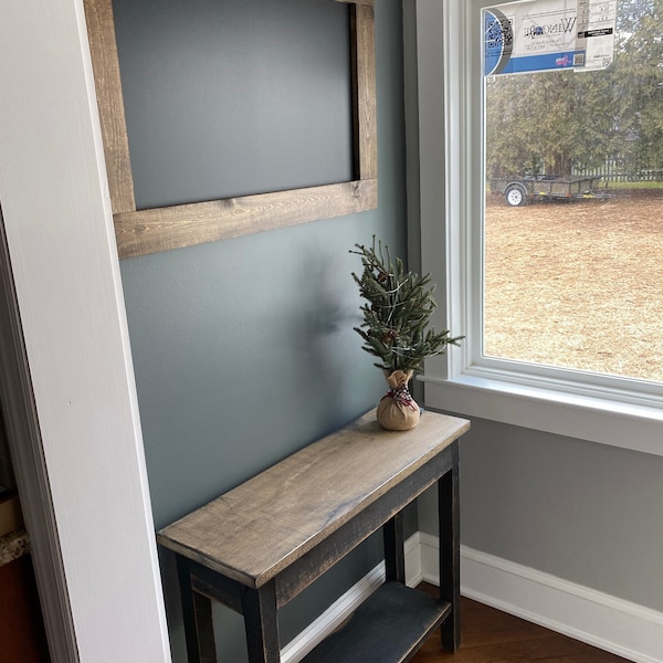 Large Rustic Chalkboard. Wedding Sign, Dark Walnut Finish. Chalk Board ...