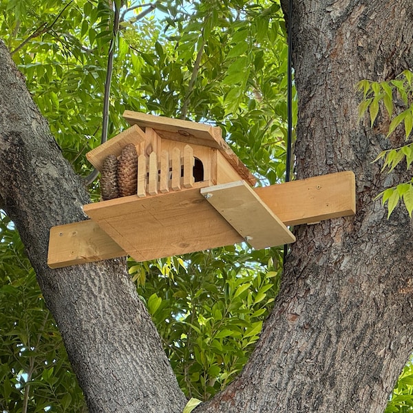 Squirrel House/nesting Box With Inside Predator Guard - Etsy