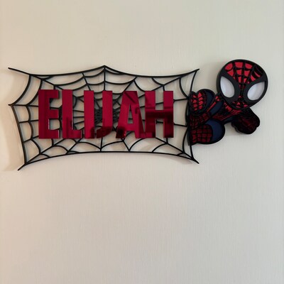 Spiderman Wall Plaque Spiderman Door Plaque Spiderman Name Sign ...