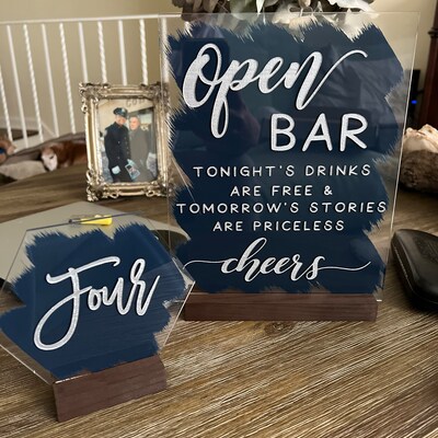 Open Bar Acrylic Signs Painted Acrylic Sign Bar Sign-fb2 - Etsy