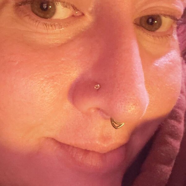 Super Tiny Cute Moon Threadless Flat Back Nose Stud, 20,18,16ga, 5-10mm ...