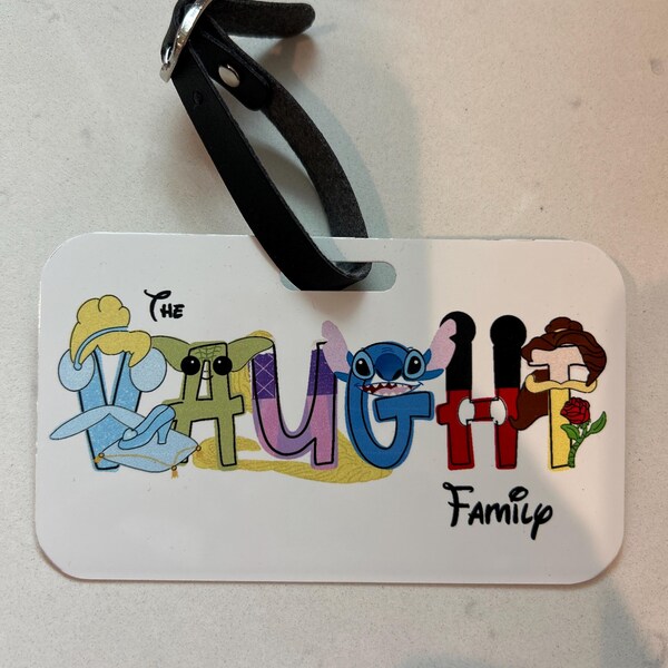 Personalized Family Name Stroller Tag, Amusement Theme Park Sign for ...
