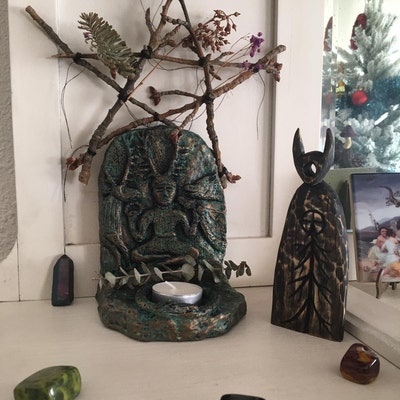 Druid/ God Lugh Statue/ Wooden Figure of Celtic God/ Altar - Etsy