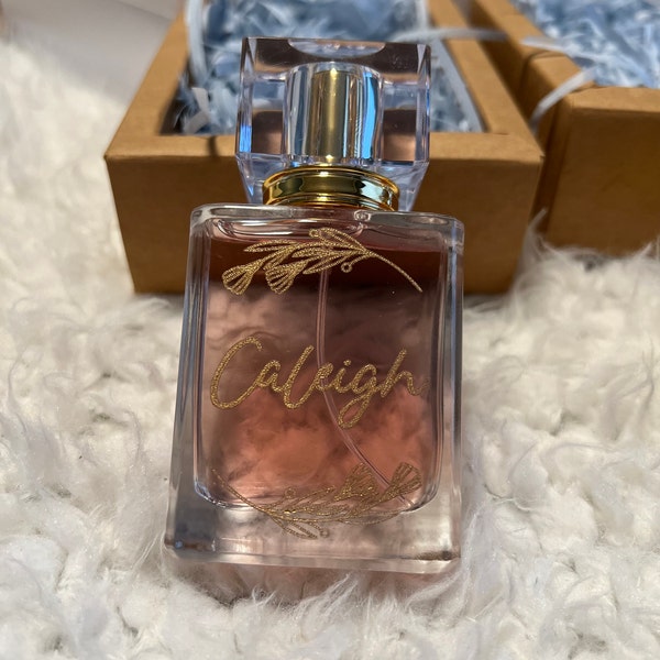 Custom Name Engraved Perfume Bottle (50ml) | Bridesmaid Proposal Gift ...
