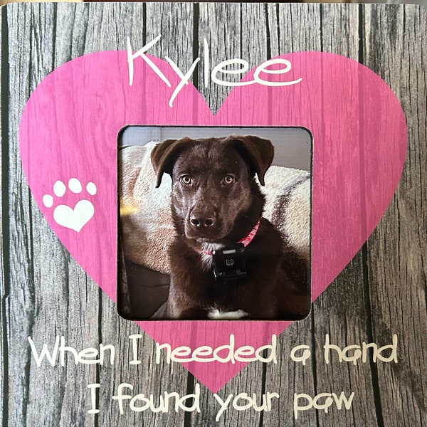 When I Needed A Hand I Found Your Paw Pet Frame Pet Loss Frame Pet ...