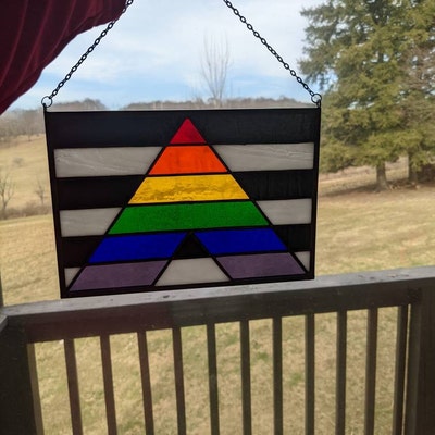 LGBTQ Progress Pride Flag in Stained Glass - Etsy