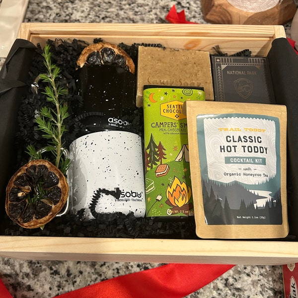 Personalized Camping Hiking Gift Box, Handmade New Adventure Gift ...