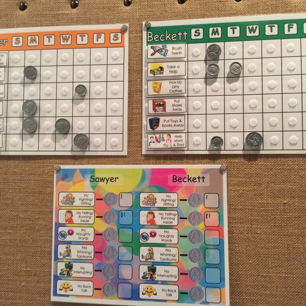 5 Pack Extra Chore Tokens for Allowance Chore Chart or to Do List ...