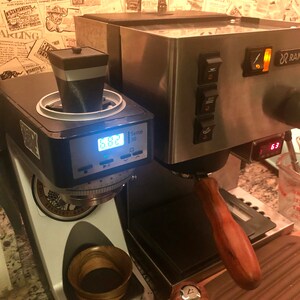 Espresso Bean Cellar Stand With Stainless Steel - Etsy