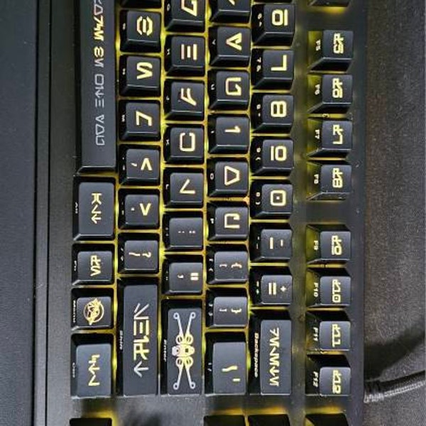 English & Japanese Dual Languages Backlit Keycaps Set for Mechanical ...
