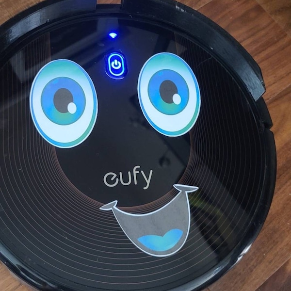 Happy Face Funny Sticker for Robot Vacuum Cleaner Deboot, Roomba ...