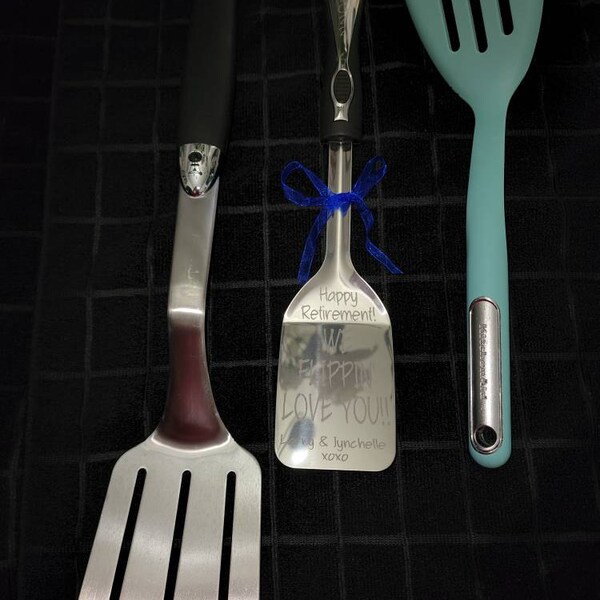 We Flippin Love You, Personalized Spatula, Retirement Gift, BBQ ...