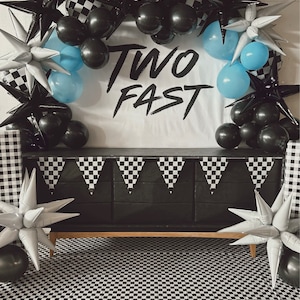 Two Fast Birthday Backdrop, Two Fast Birthday Banner, Race Car Birthday ...