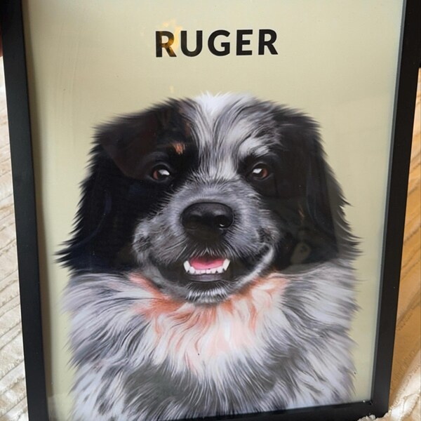 Pet Portrait, Custom Pet Portrait, Pet Portrait Custom, Dog Portrait ...