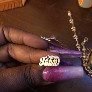 Custom Gold Name Ring Solid Gold 10k or 14k Gold Fine - Etsy