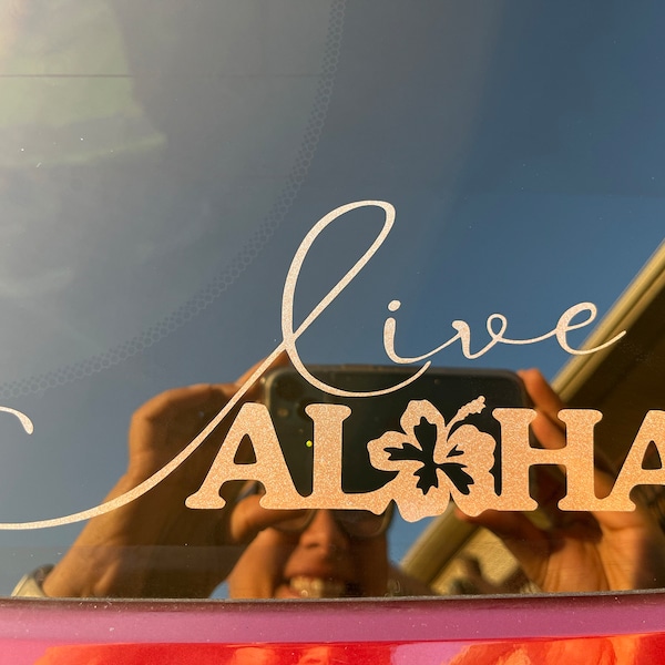 Live Aloha Vinyl Decal for Laptops, Cars, Cups, Water Bottles, Ceramics ...