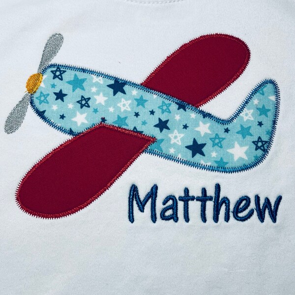 Airplane Applique - Airplane Applique Design - Airplane Zig Zag ...