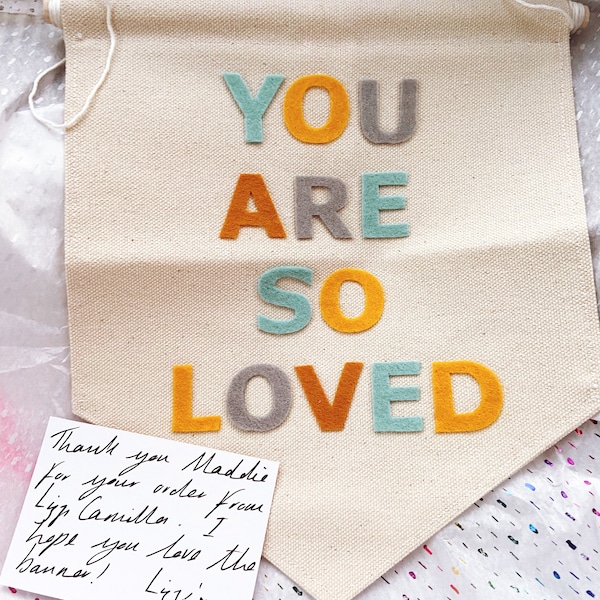 You Are Loved Banner - Wall Banner - Pennant Flag - Christian Gifts ...