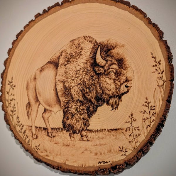 Wood Burned Howling Wolf Portrait. Small Hanging Pyrography Art. - Etsy