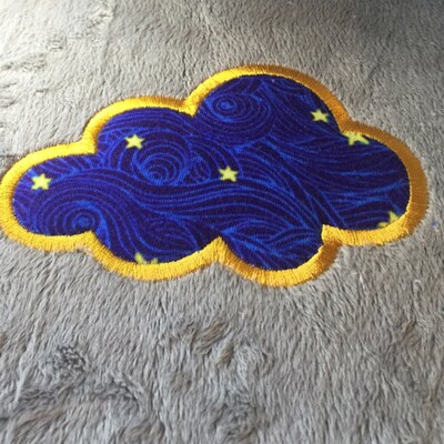 Cloud Applique Design. Cloud Embroidery Design. Embroidery Design Cloud ...