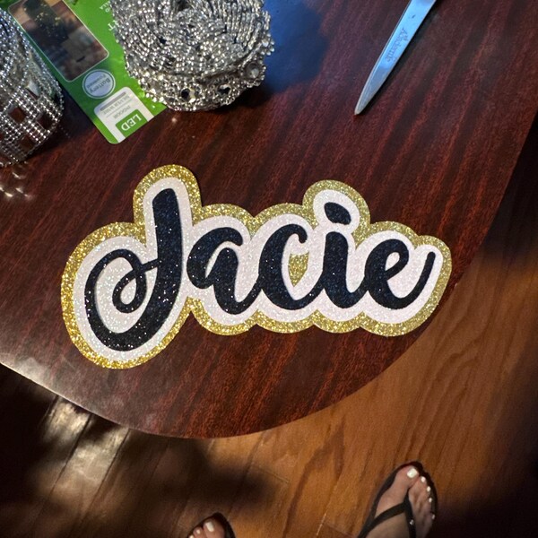 Custom Name Cuts, Name for Homecoming Mum, Custom Mum Decoration ...