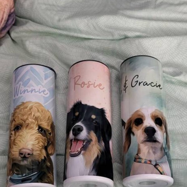 Custom Dog Bowl Using Pet Photo With Name Personalized Pet Bowl ...