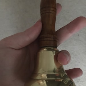 Engravable Brass Bell Solid Brass School Bell Brass Handbell Great Gift ...