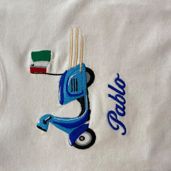 Italian Scooter - Machine Embroidery Design - Etsy