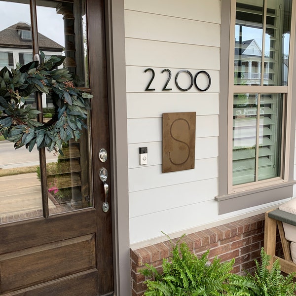 6 Inch House Numbers - Modern Horizontal Vertical Minimalist Custom ...