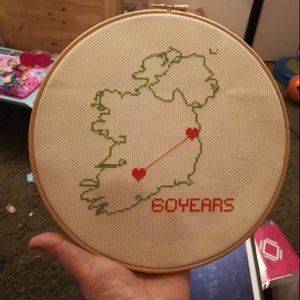 Ireland Map Modern Cross Stitch Pattern. Ireland Art. St Patricks Day ...