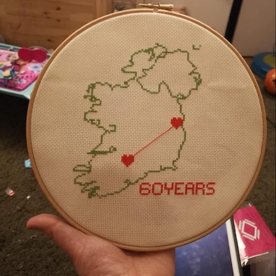 Ireland Map Modern Cross Stitch Pattern. Ireland Art. St Patricks Day ...