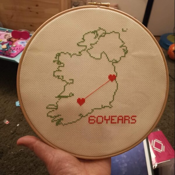 Ireland Map Modern Cross Stitch Pattern. Ireland Art. St Patricks Day ...